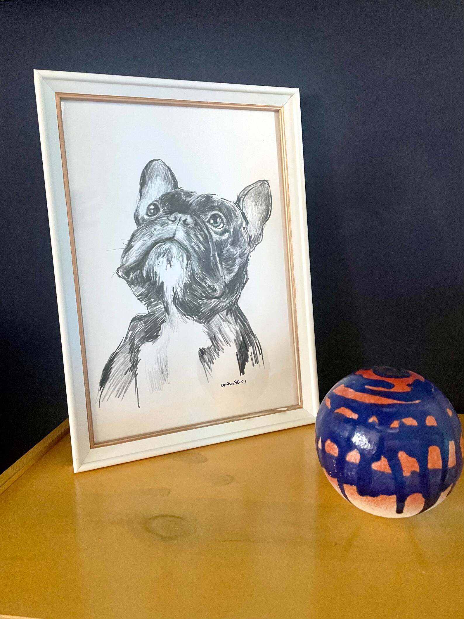 French Bulldog Graphic Drawing, Frenchie Art, Art Dog Drawing, Graphic ...