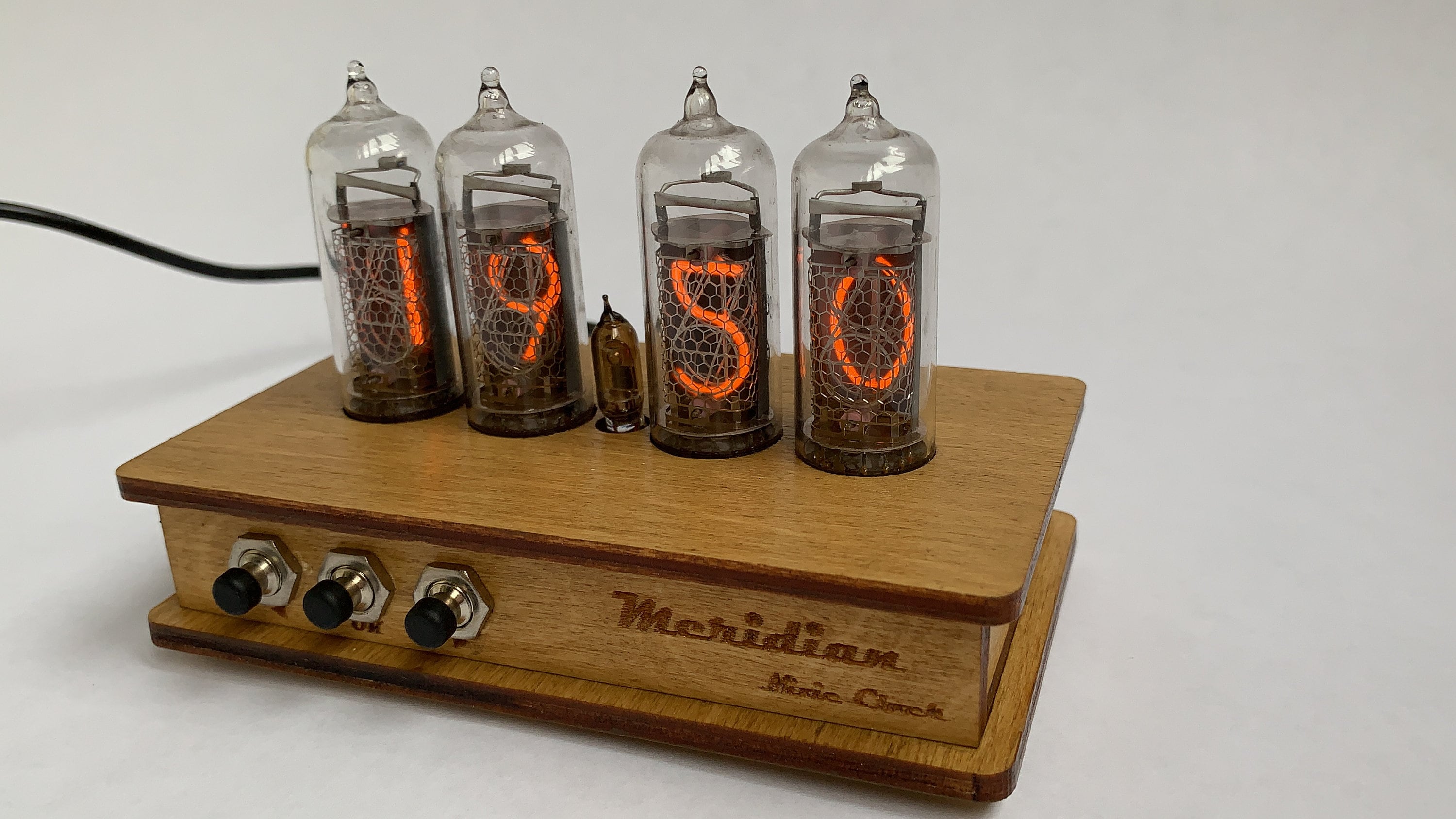 Vintage Nixie Tube Clock with 4x IN-14 Tubes Light Bulb Wooden | Etsy