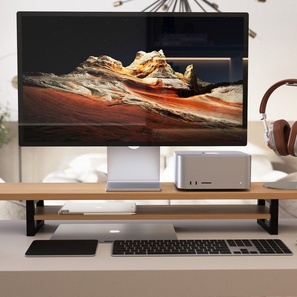 Wood Monitor Stand - Etsy