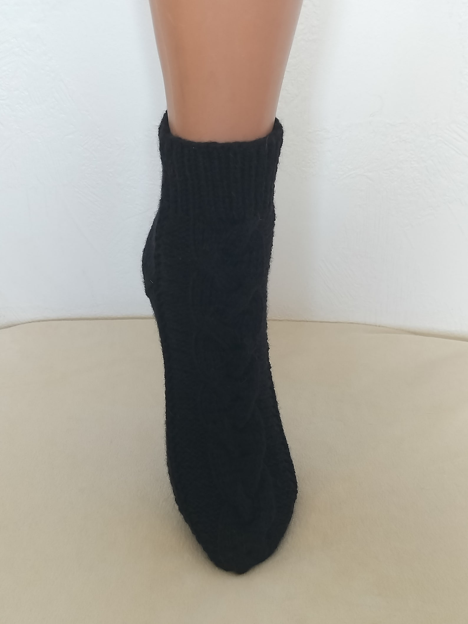 Pure Cashmere Knitted Socks, Black Cashmere Socks, Bed Socks, Boots ...