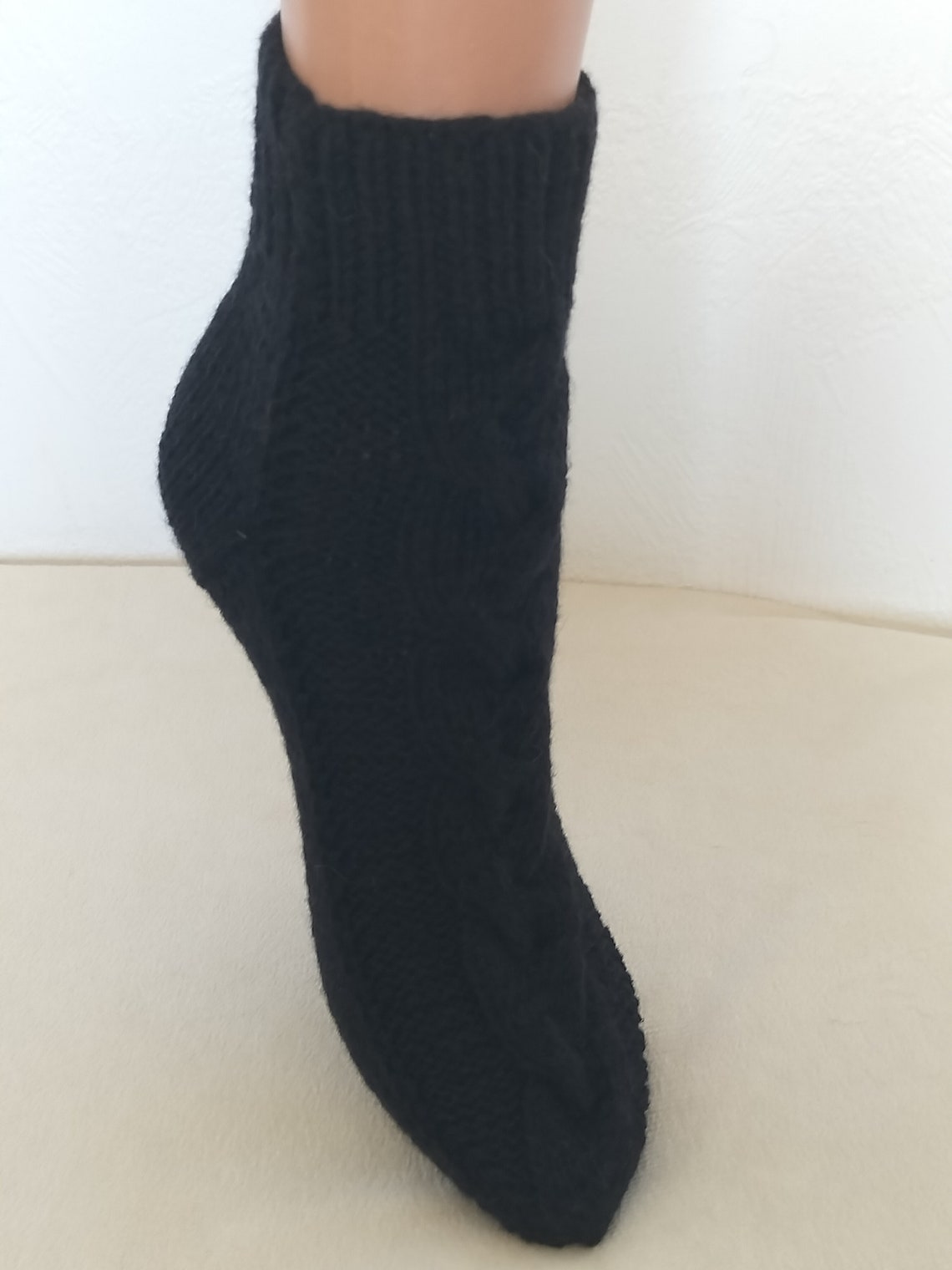 Pure Cashmere Knitted Socks, Black Cashmere Socks, Bed Socks, Boots ...