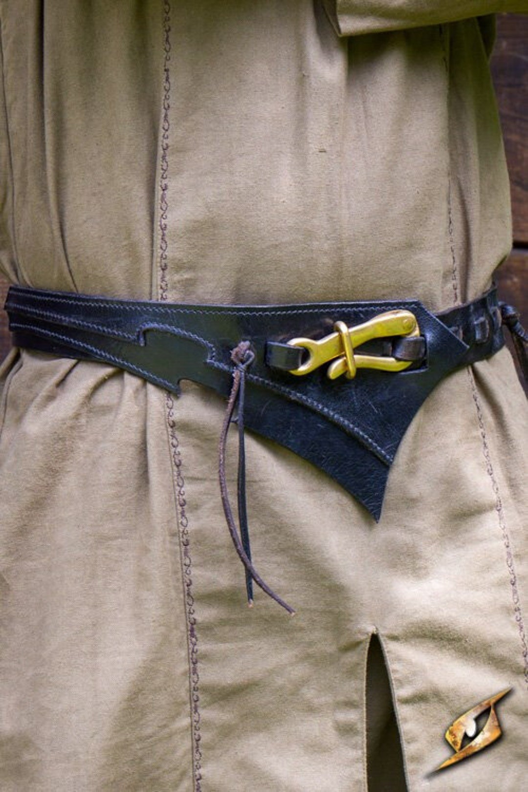 Leather Dark Elf Belt Black Handmade Leather Waist Belt for Elf Armour ...