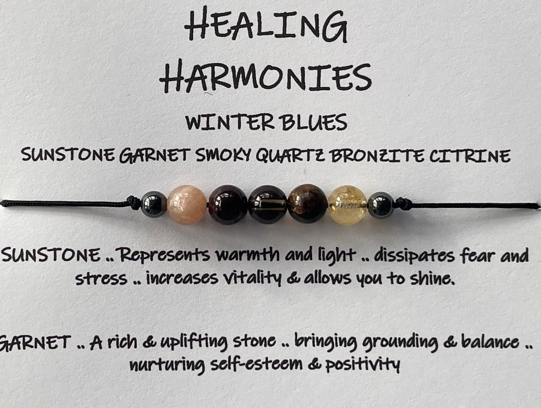 Winter Blues SAD Emotional Support Crystal Healing Bracelet/anklet ...