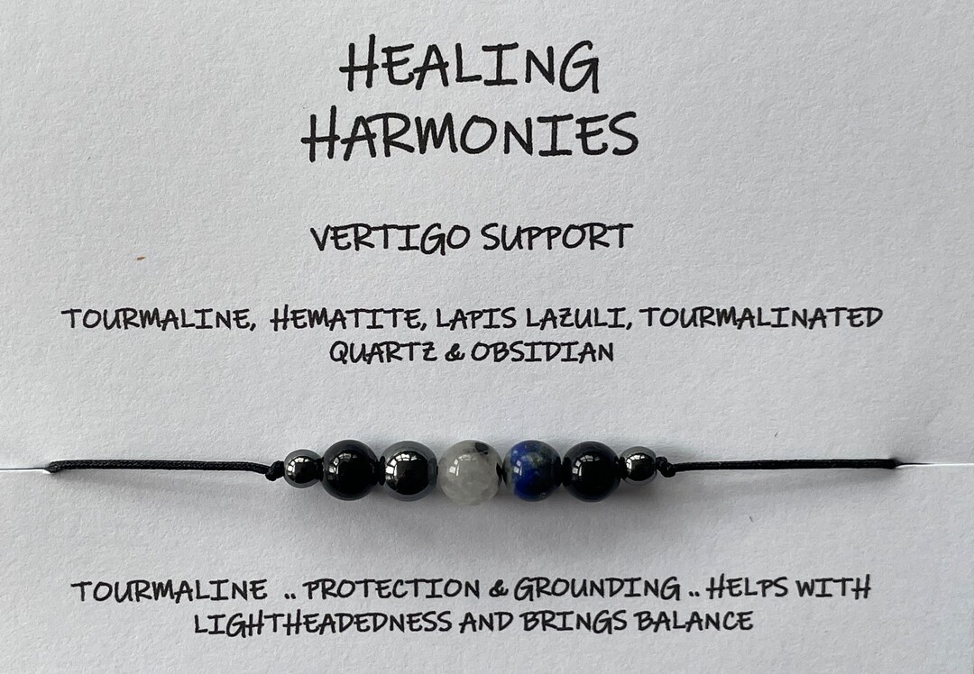VERTIGO Support Bracelet/anklet/necklace Crystal Healing/essential OIL ...