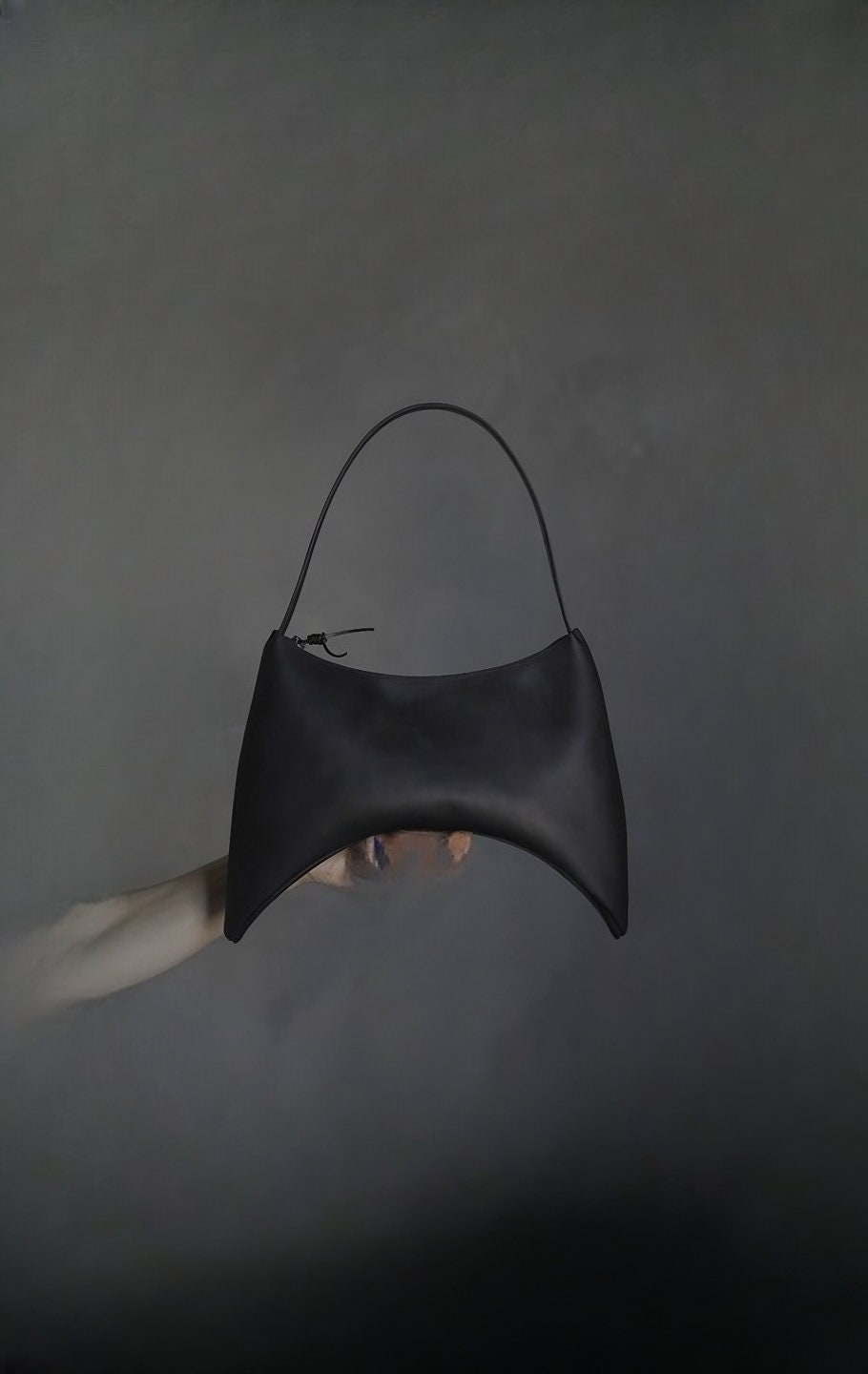 Unique Black Leather Handbag Encke - Etsy