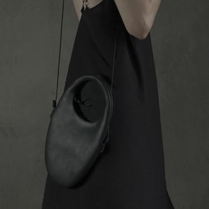 Leather Small Crossbody Bag Calliope - Phone Bag - Unique Hobo Bag ...