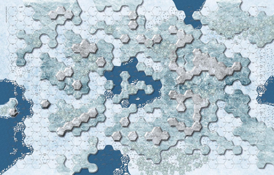 Fanart Map for Battletech "winter Assault", Play Mat, Battle Map, Hex ...