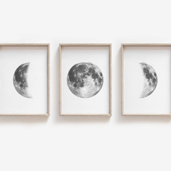 Moon Phases Print - Etsy