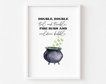 Double Trouble and Cauldron Bubble Unique Halloween - Etsy UK
