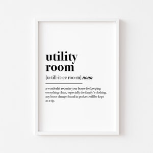 Utility Room Definition | Home Print | Utility Room Print | Laundry ...