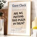 Pizza Print | Guest Check Poster | Kitchen Print | Guest Check Print ...