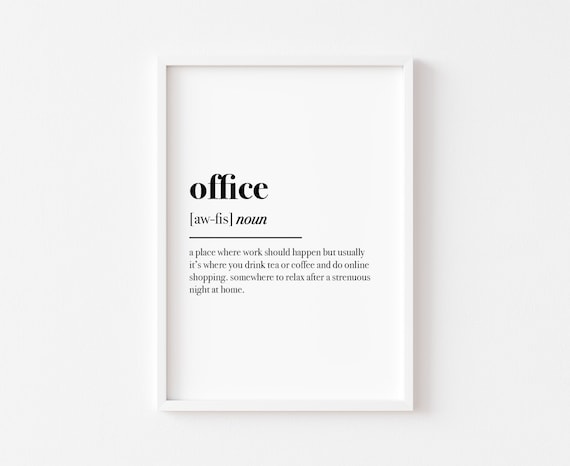 Office Definition Print Funny Office Prints Office Wall | Etsy