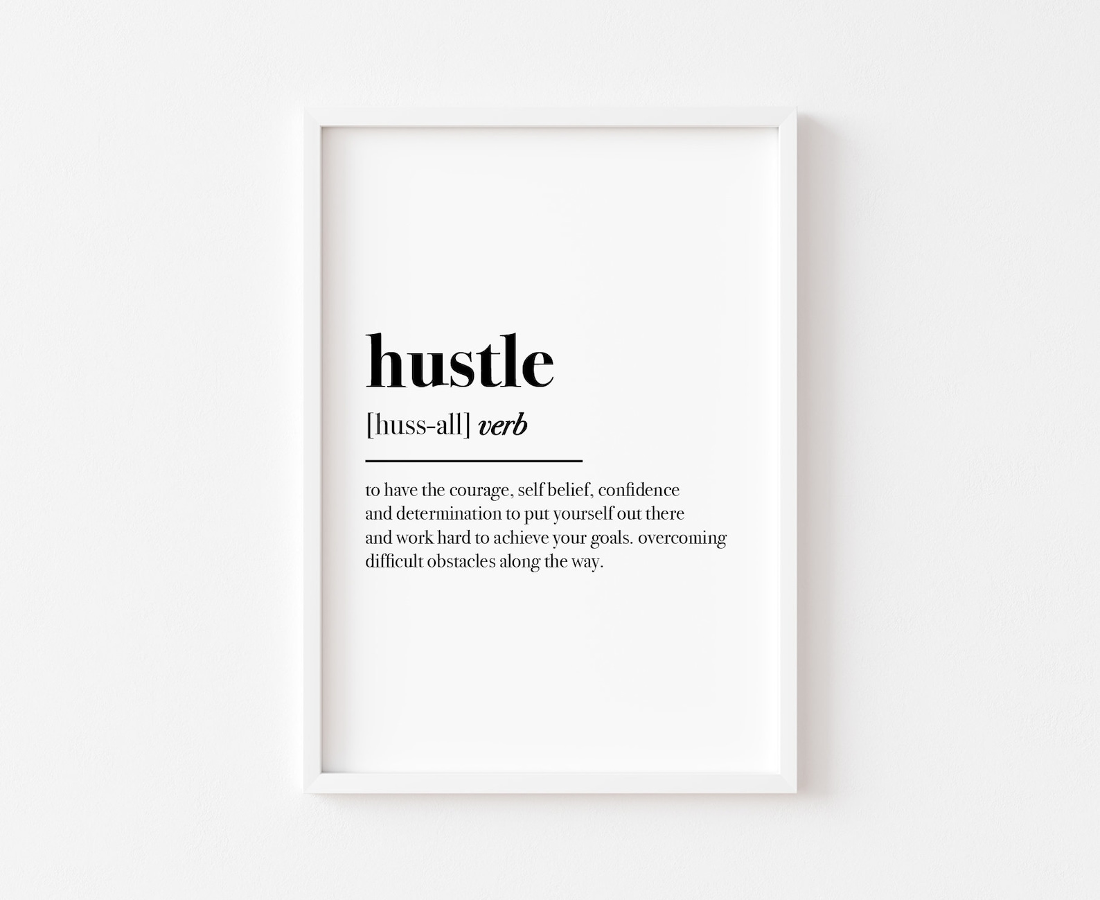 Hustle Definition Home Print Bedroom Print Motivational - Etsy UK