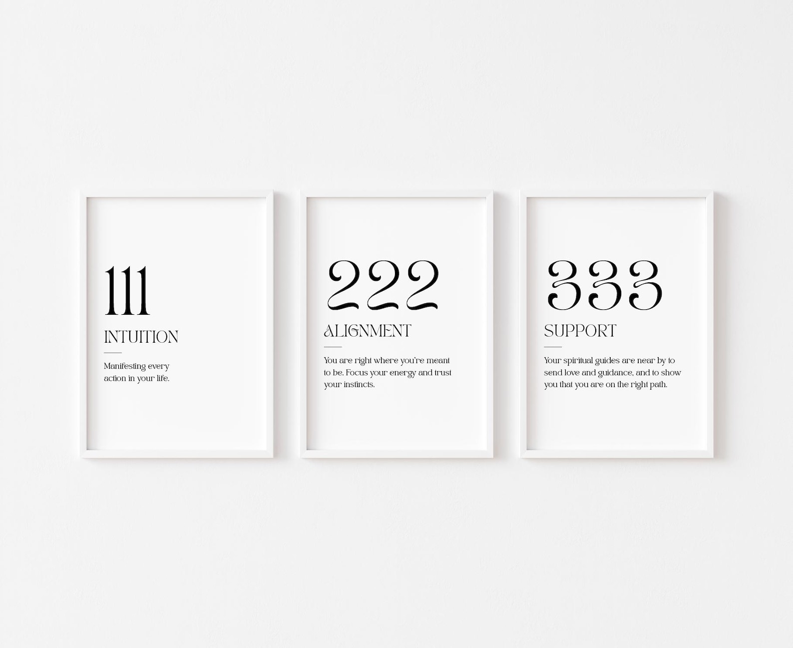 Angel Numbers Print | 111 | 222 | 333 | Angel Number Poster ...