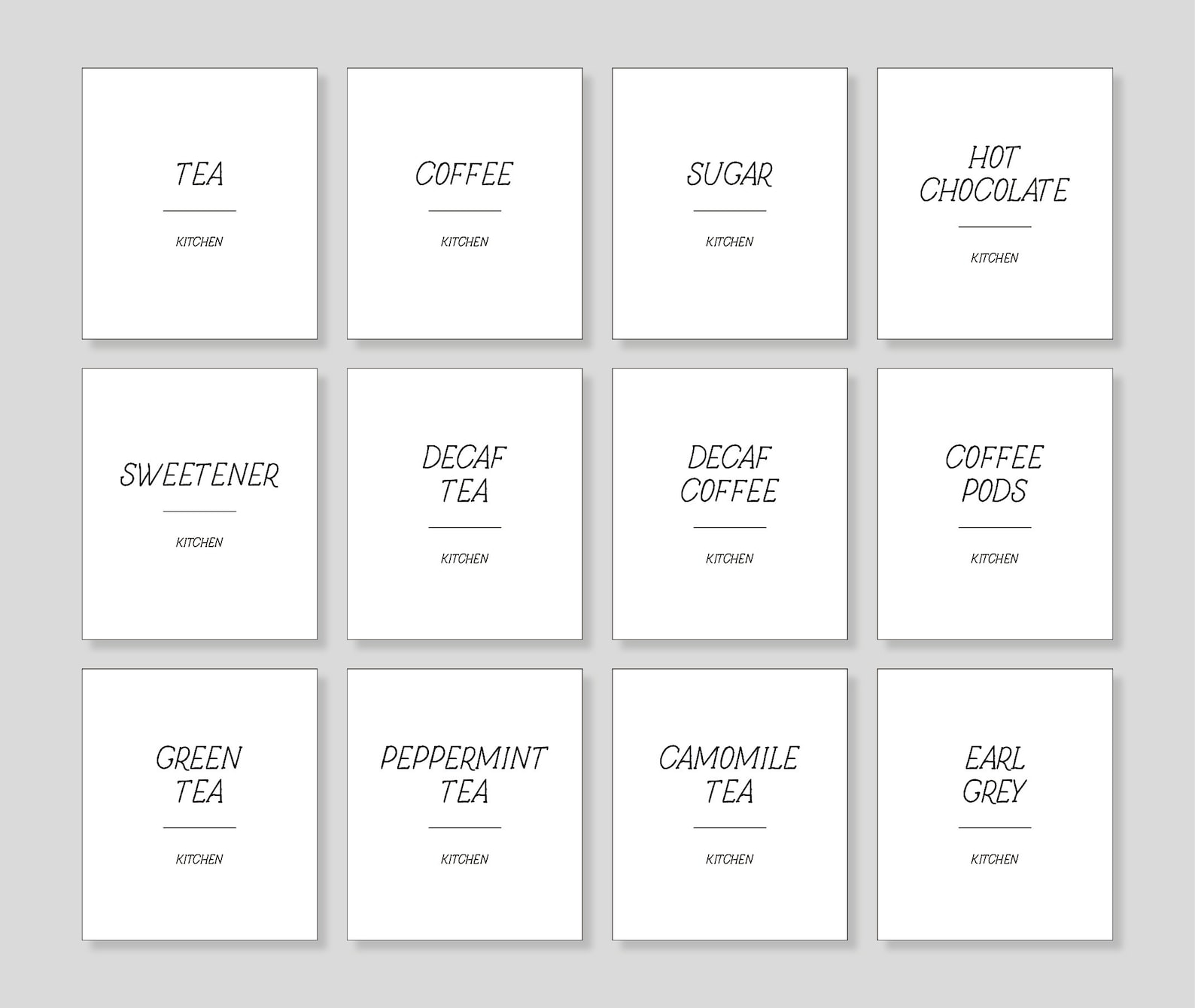 Drinks Labels | Waterproof Labels | Kitchen Labels | Storage Jar ...