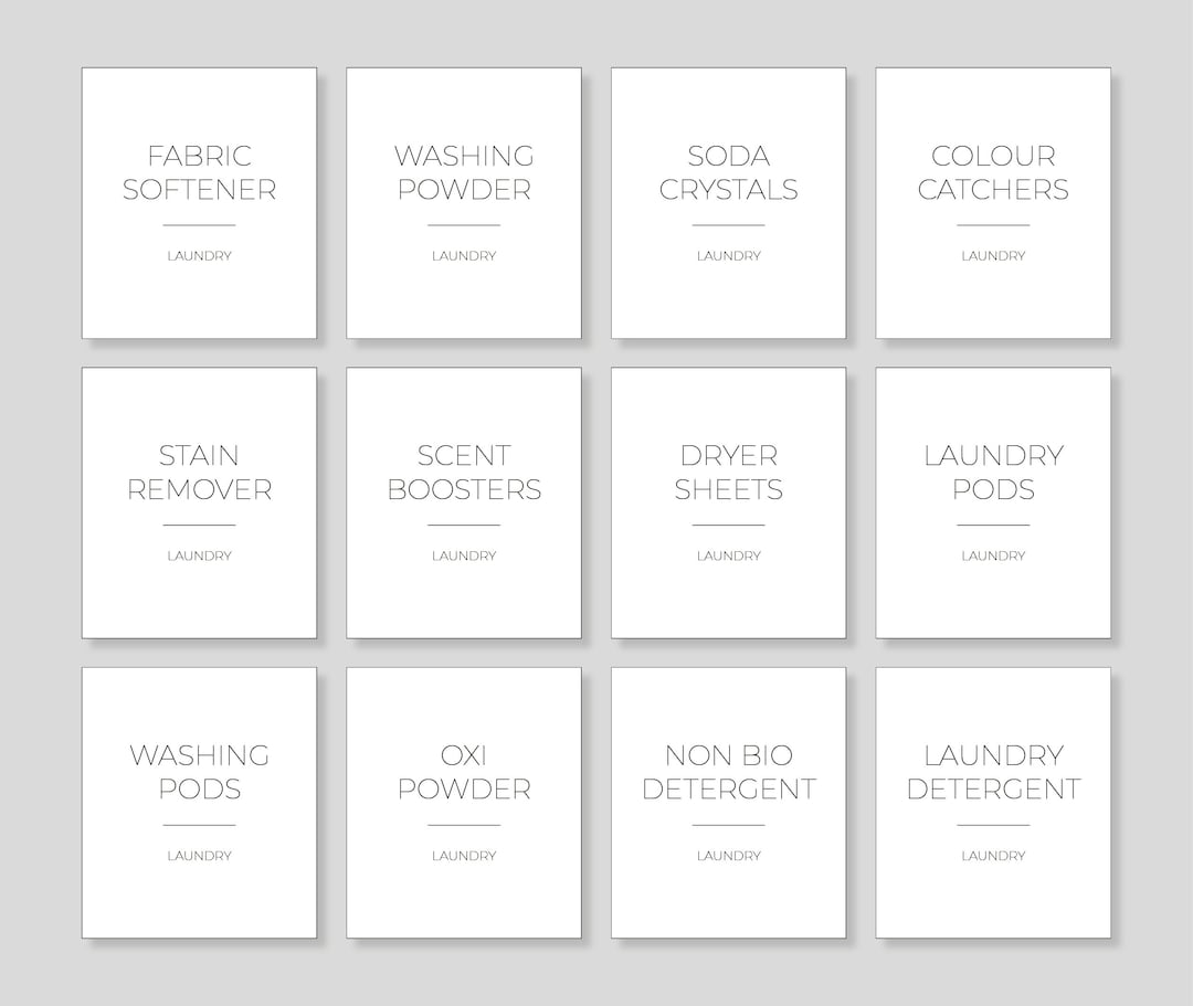 Laundry Labels | Waterproof Labels | Washing Labels | Storage Jar ...