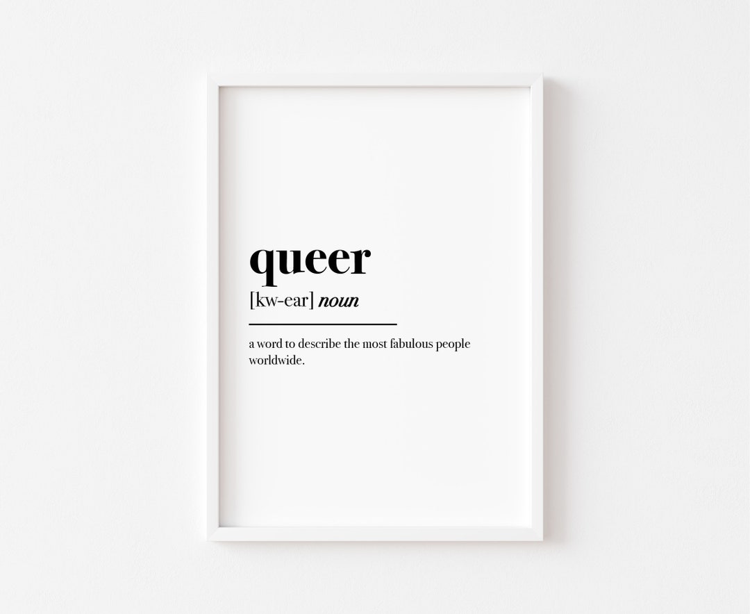 Queer Definition Print | Queer Wall Art | LGBT Pride | Gay | Lesbian ...
