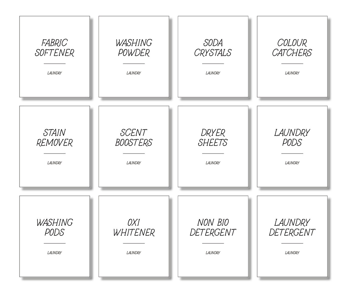 Laundry Labels Waterproof Labels Washing Labels Storage | Etsy UK