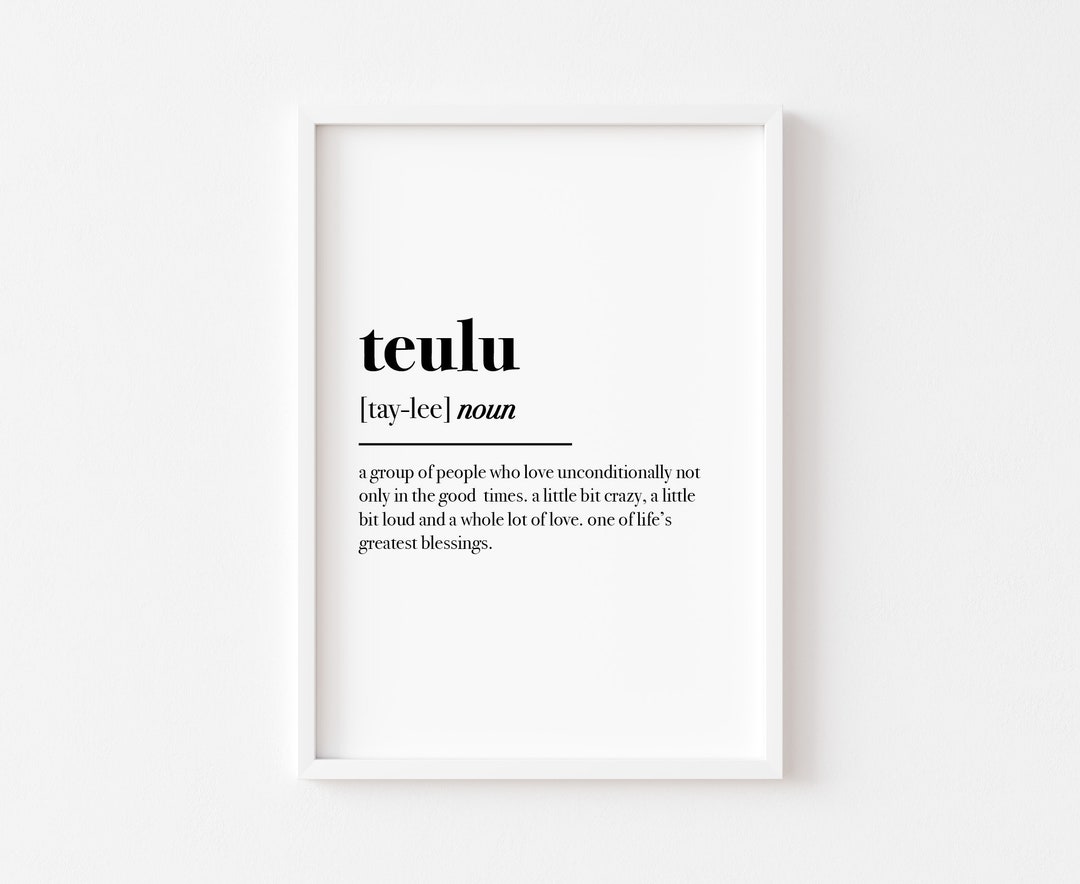 Teulu Definition | Welsh Print | Family Print | Bedroom Print | Home ...