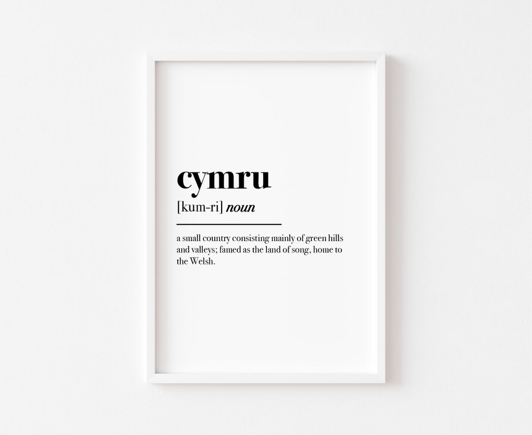 Cymru Definition | Welsh Print | Home Print | Bedroom Print | Home ...