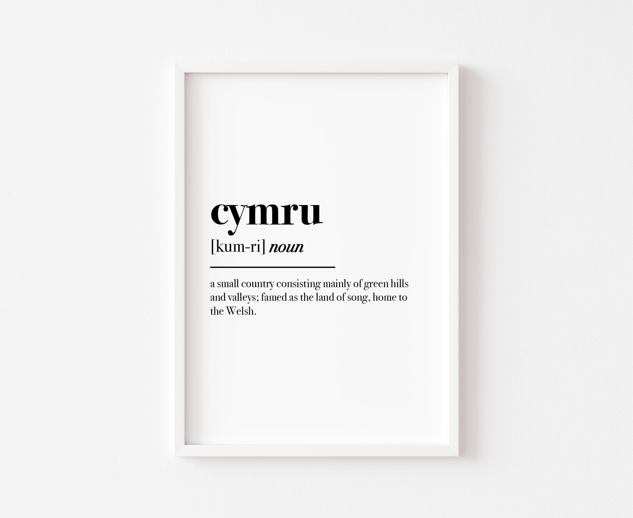 Cymru Definition Welsh Print Home Print Bedroom Print - Etsy UK