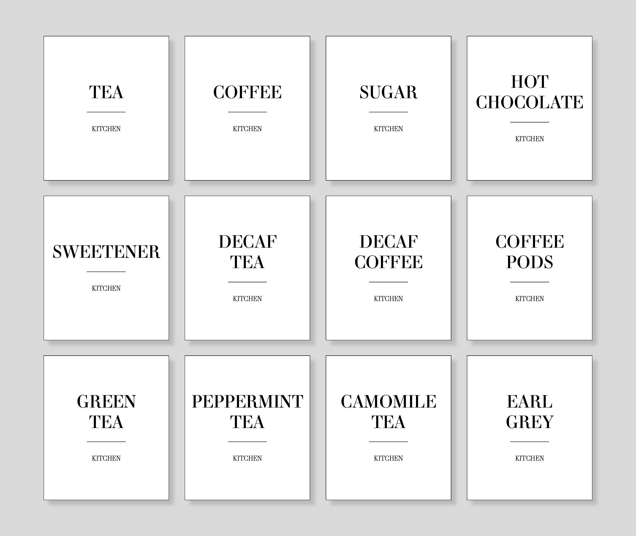 Drinks Labels | Waterproof Labels | Kitchen Labels | Storage Jar ...