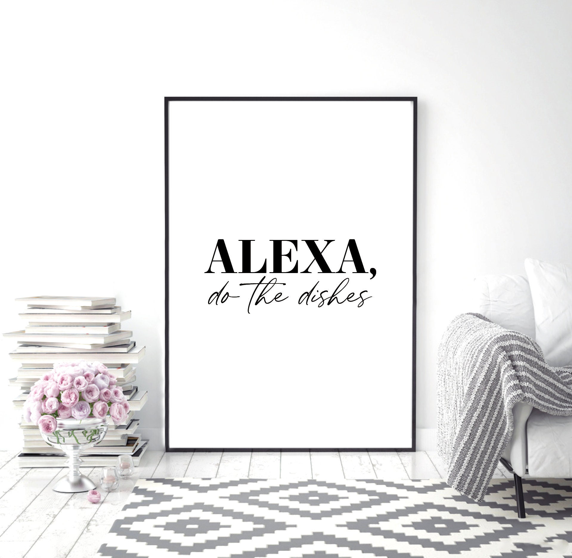 Kitchen Prints Alexa Do the Dishes Kitchen Print Food - Etsy
