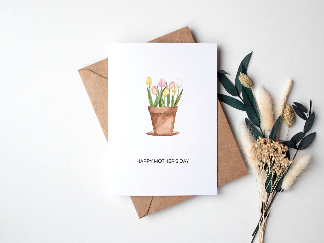 Cute Mother’s Day Card | Tulip Mother's Day Card | Mother's Day Gift ...
