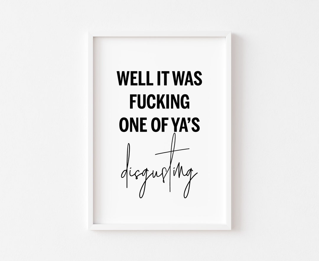 Funny Bathroom Print | Rude Bathroom Wall Art | Swearing Print | Toilet ...