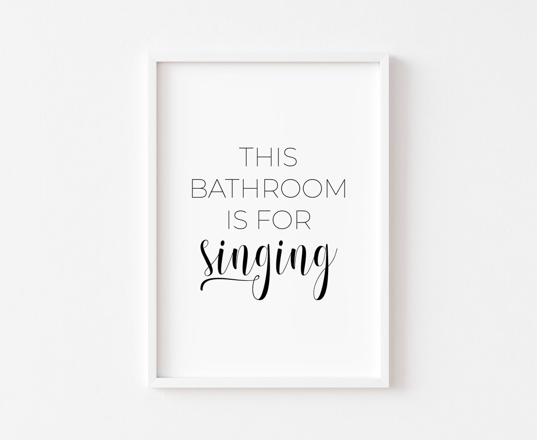 Bathroom Prints Bathroom Wall Art Funny Bathroom Print This Bathroom is ...