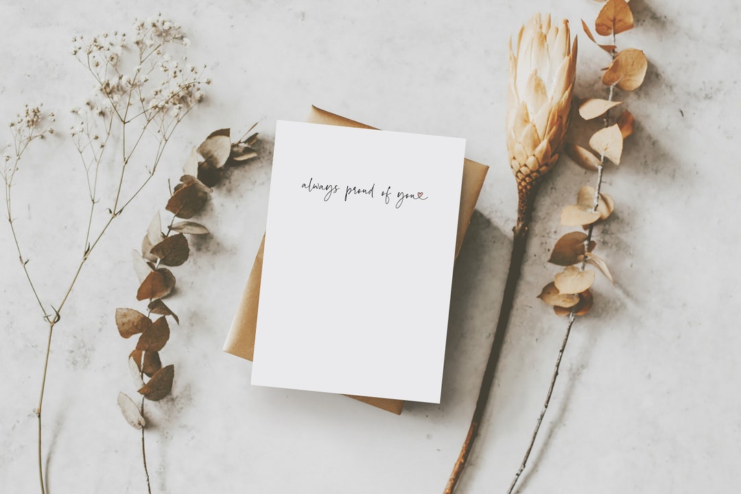 Encouragement Card | Support Card | Always Proud of You Card ...
