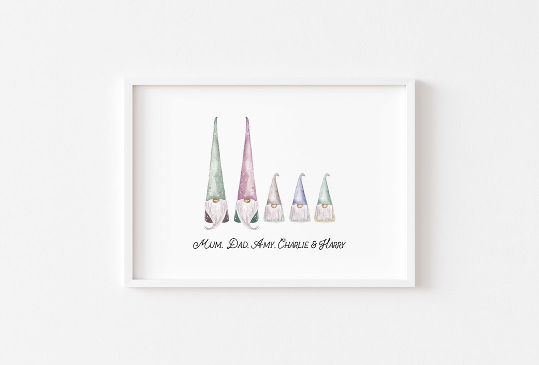 Christmas Decor Christmas Gonk Family Print Christmas Print ...