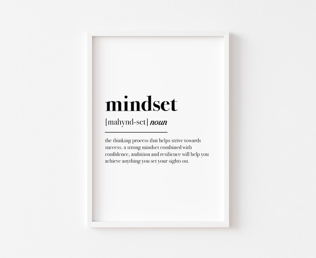 Home Office Print | Mindset Definition Print | Motivational Prints ...