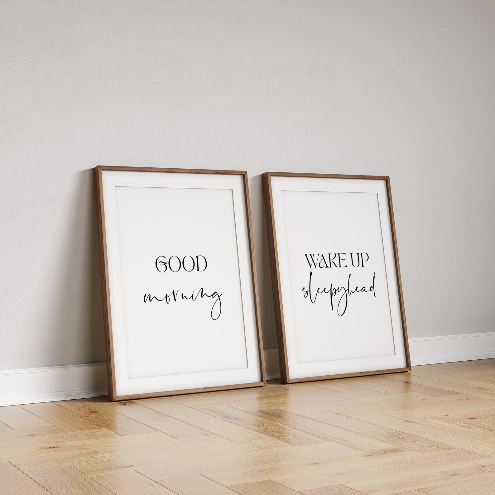 Good Morning Wake up Sleepyhead Prints Set of 2 | Bedroom Print ...
