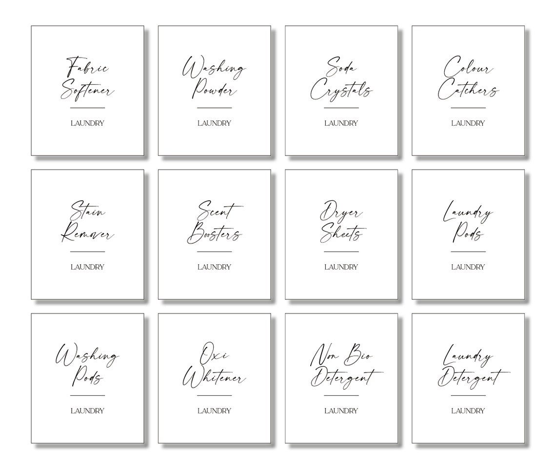 Laundry Labels Waterproof Labels Washing Labels Storage | Etsy UK