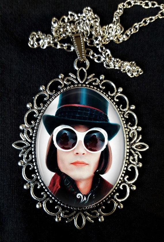 Johnny Depp Large Antique Silver Pendant Necklace Earrings | Etsy