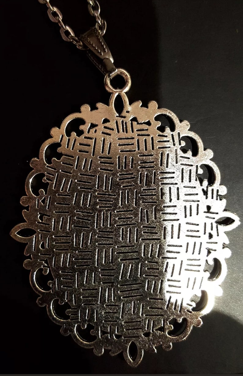 Erte Large Antique Silver Pendant Necklace Erté Art Deco | Etsy