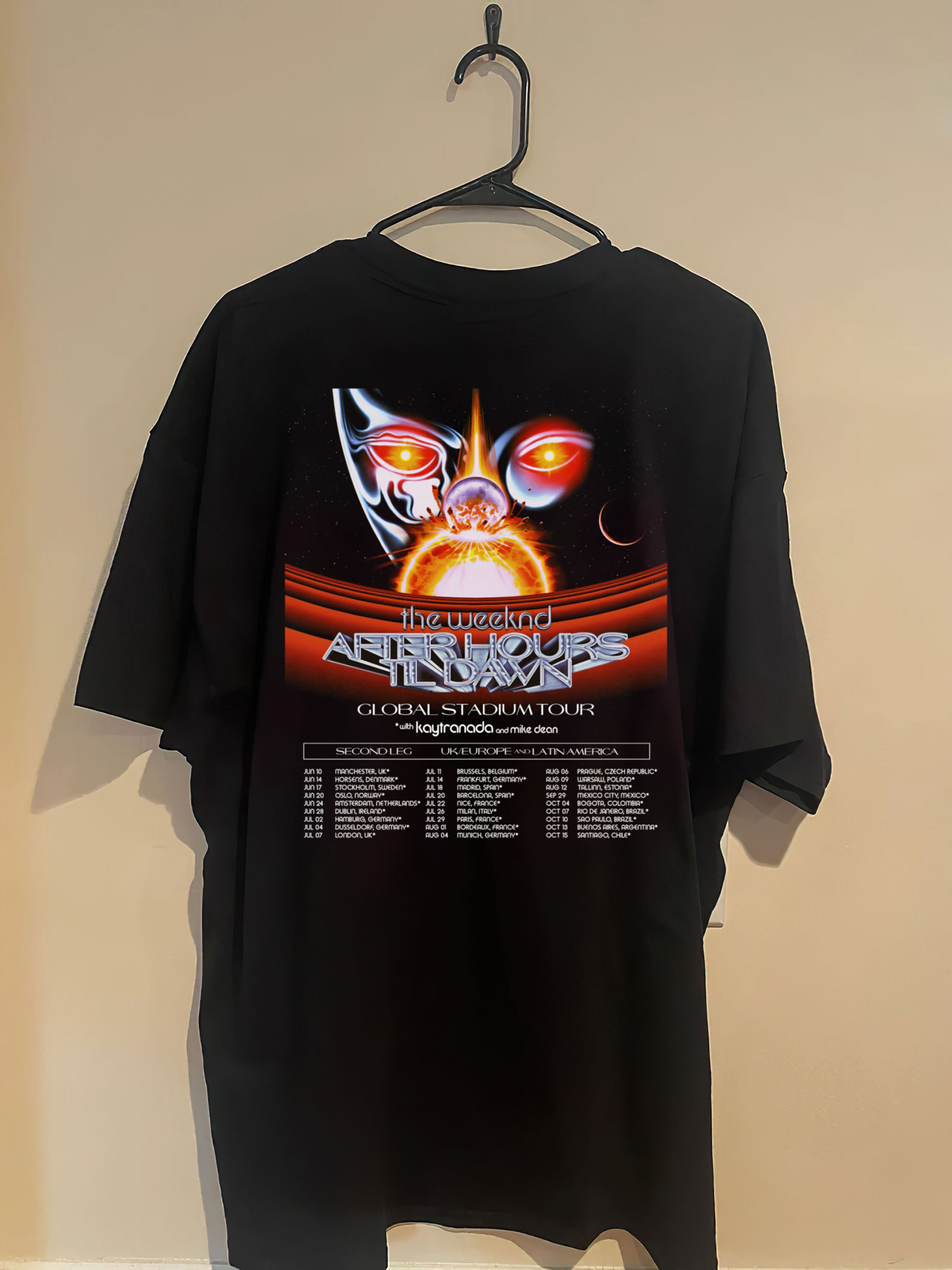 Weeknds After Hours Til Dawn Tour 2023 Global Stadium Tour Merch T ...