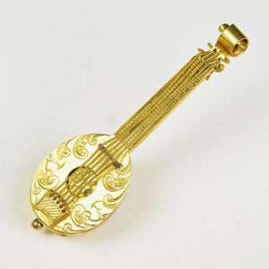 Antique Figural Lute Vinaigrette, Engraved Gilt Pinchbeck, Pendant. - Etsy