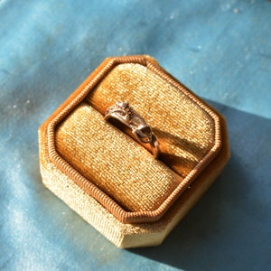 Gold Figural Long Dog Ring, Hand Made 9ct Gold Ring, Sitting Antique ...