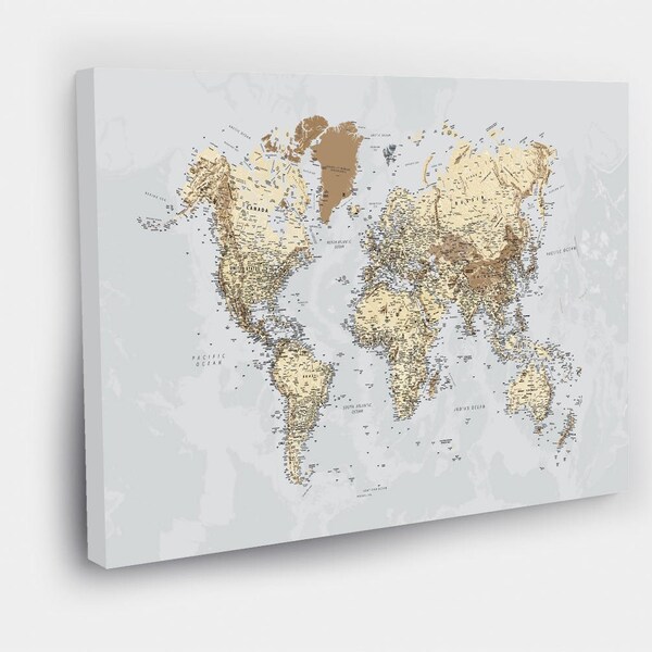 World Map Push Pin - Etsy