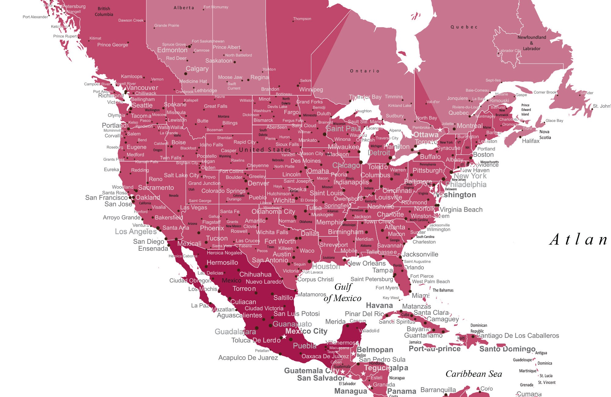 Pink Printable World Map, World Large Downloadable Print Dorm Decor ...