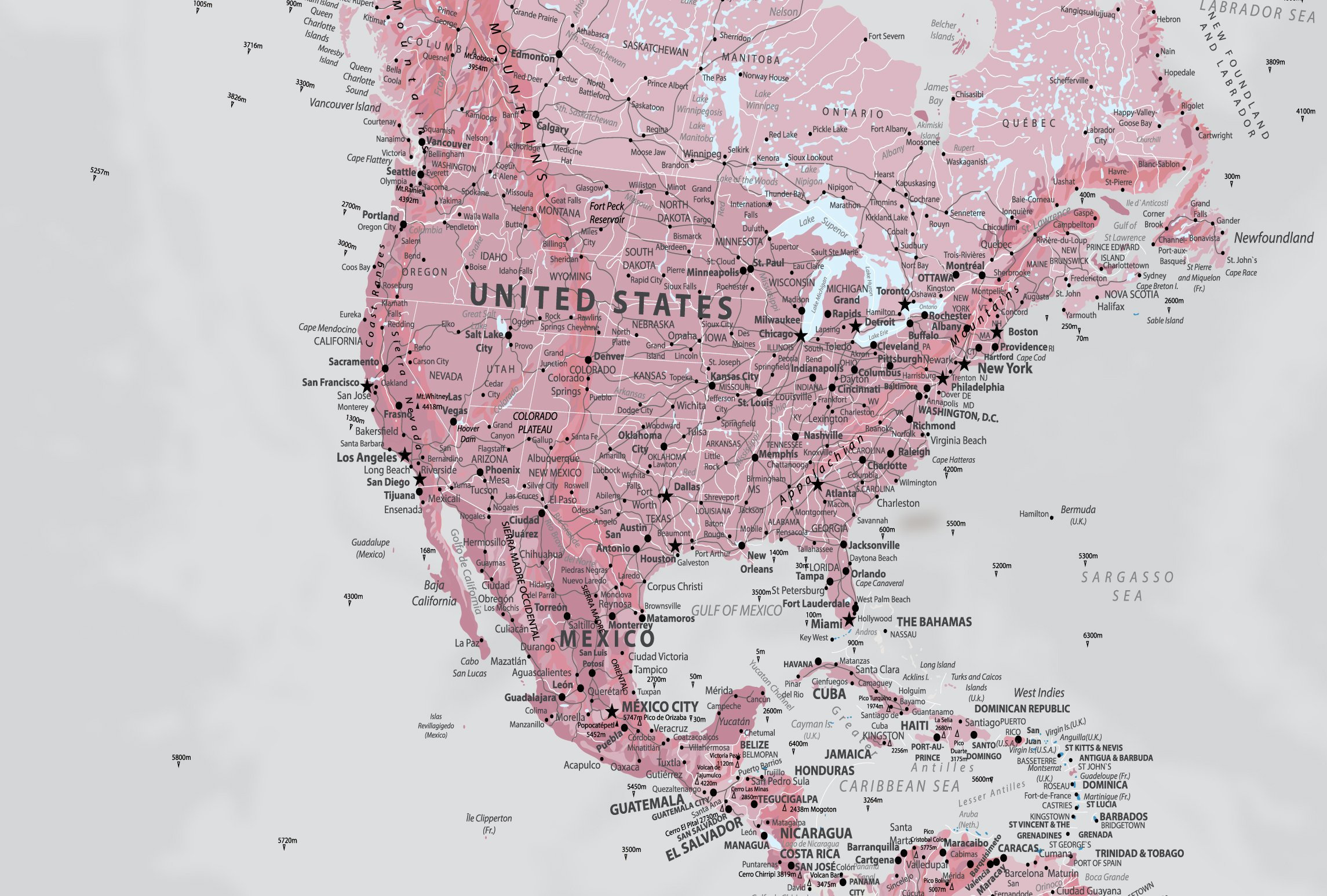 Pink Printable World Map Art in Blush and Hunter Green Map of the World ...