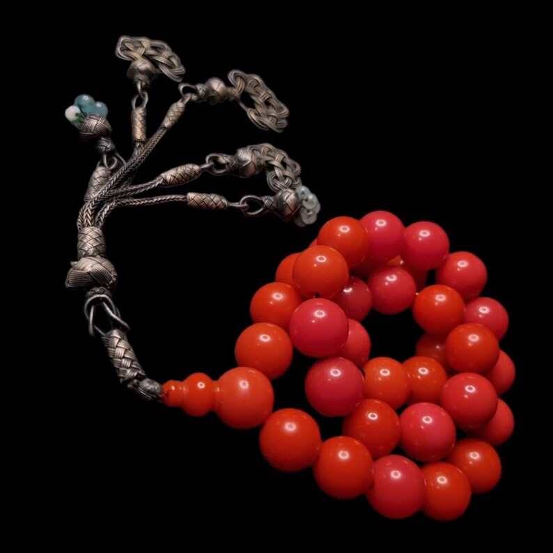 Tesbih Eski Osmanlı Mercan Baga /prayer Beads/rosary Ottoman Katalin ...