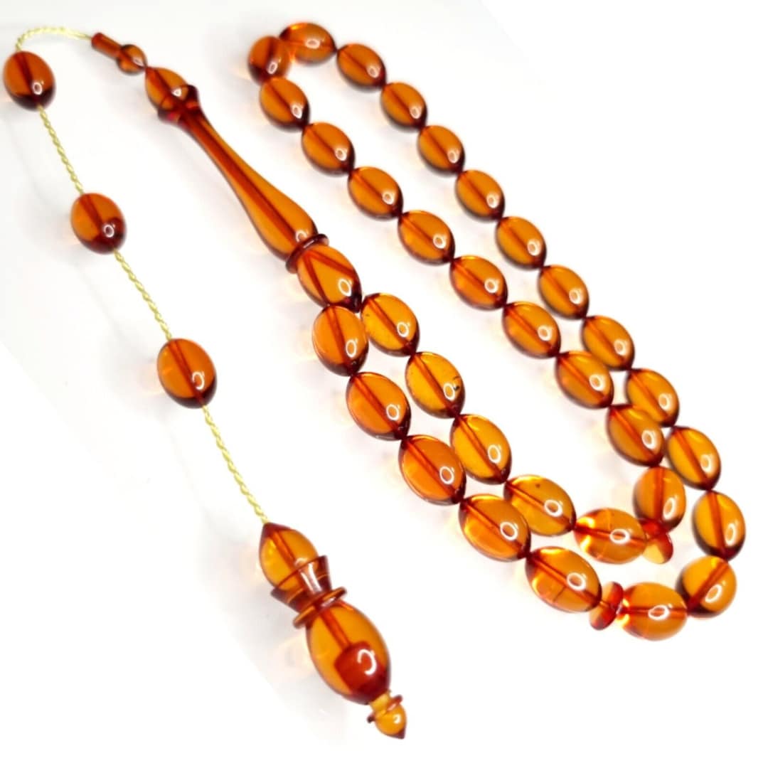 Tesbih Osmanlı Ateş Kehribar Ottoman Bakelite Amber Rosary Misbaha ...