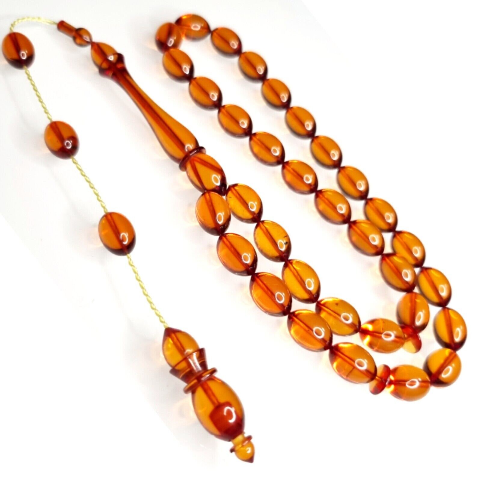 Tesbih Osmanlı Ateş Kehribar Ottoman Bakelite Amber Rosary Misbaha ...