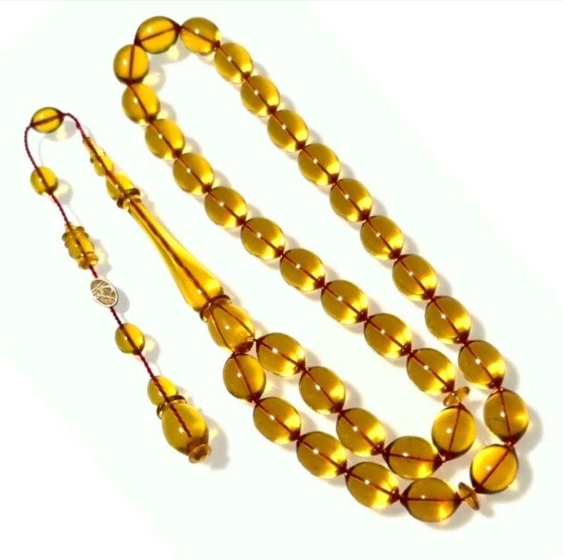 Tesbih Eski Alman Blok Zar Old German Bakelite Amber Misbaha Rosary ...