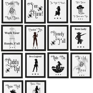 Yee Haw! Cowgirl Wall Art, Western Art Prints, Cowgirl-themed Quotes - Etsy