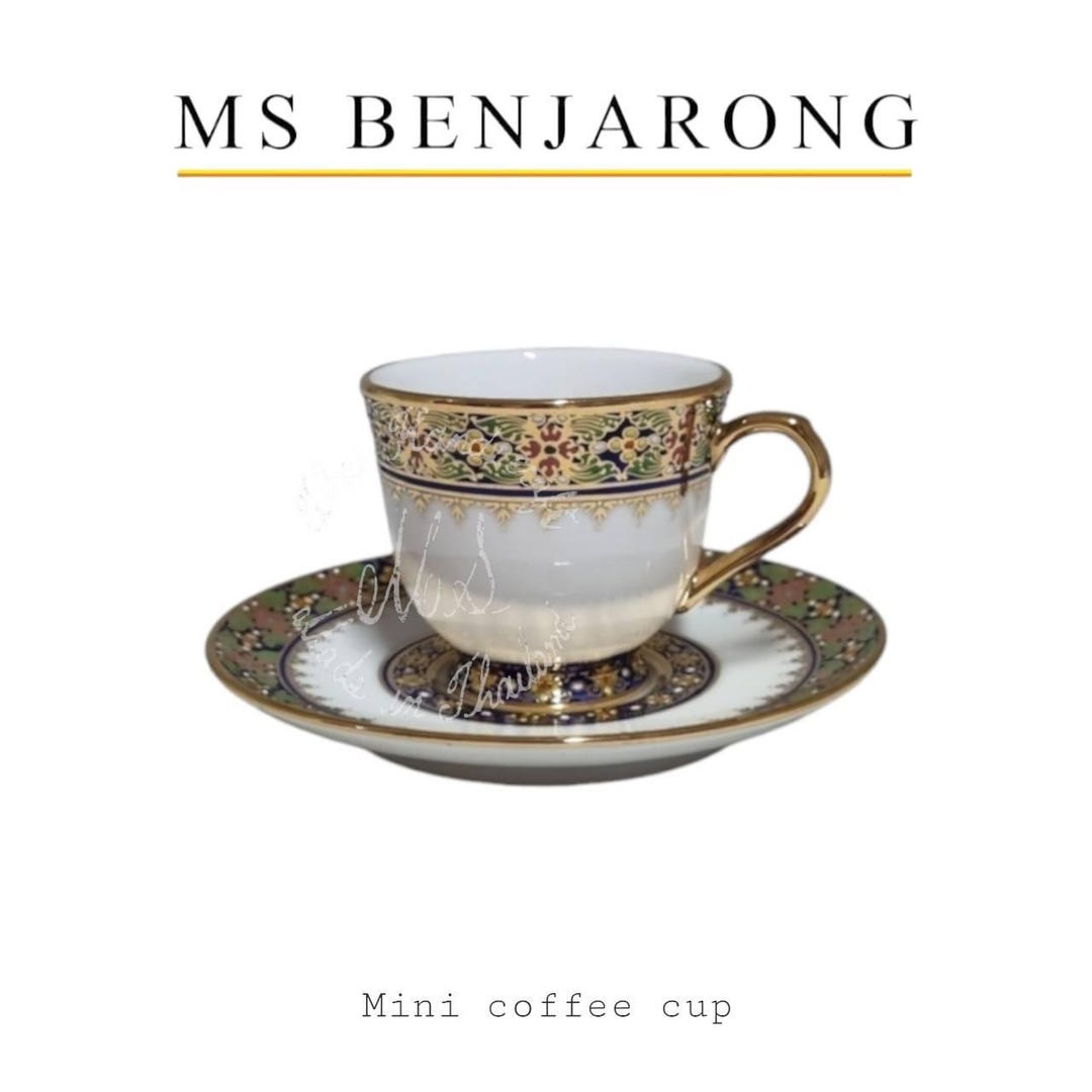 MS Mini Coffee Cup With Pattern Bar Hand Painted Made in Thailand - Etsy