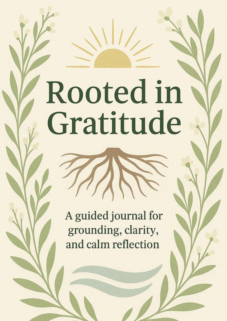 Rooted in Gratitude Journal Printable PDF - Etsy